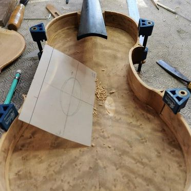 Violin Back Soundpost Patch | Vegter Violins | Ireland